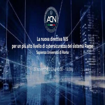 ACN-LanuovadirettivaNIS2_presentationete | PDF