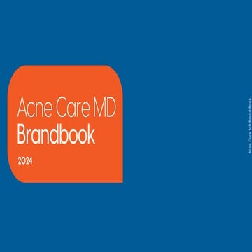 Acne Care MD Brandbook. Guidelines and applications. | PDF