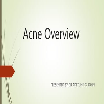 Acne presentation | PPTX | Pregnancy | Reproductive Health
