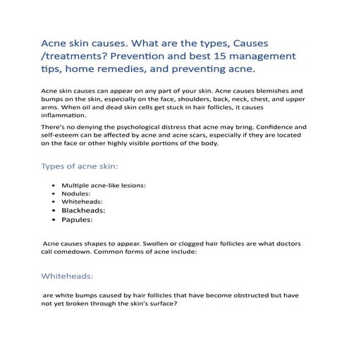 Hormonal acne | PPTX