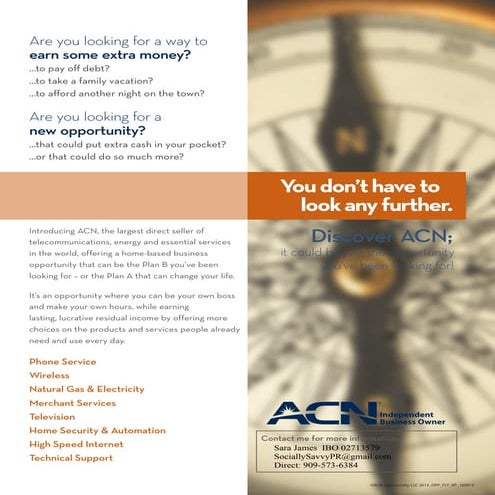 Acn opportunity flyer | PDF