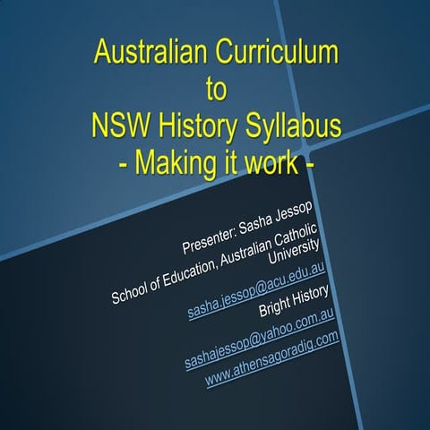 AC NSW History syllabus part 1 v2 | PPTX