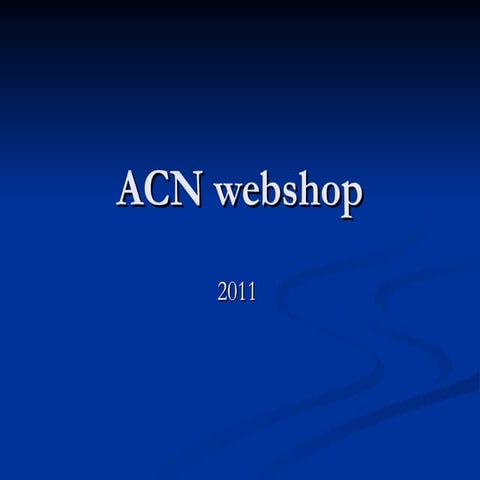 Acn webshop | PPT