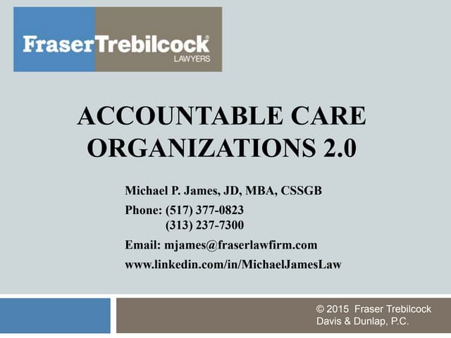 What Is An Accountable Care Organization? | PDF