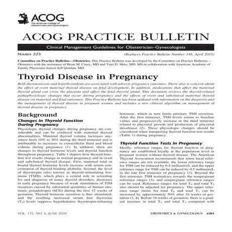 ACOG Bulletin-Thyroid Disease in Pregnancy-Bệnh lý tuyến giáp và thai ...