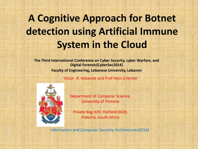 A Cognitive Approach for Botnet Detection in the Cloud Using Artificial ... A Cognitive Approach for Botnet Detection in the Cloud Using Artificial ...