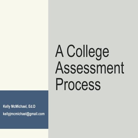 A College Assessment Process | PPTX | Educational Assessment | Education