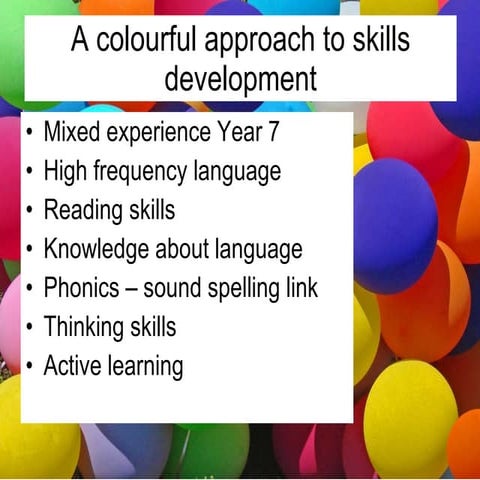 A Colourful Approach To Skills Development Wv | PPT