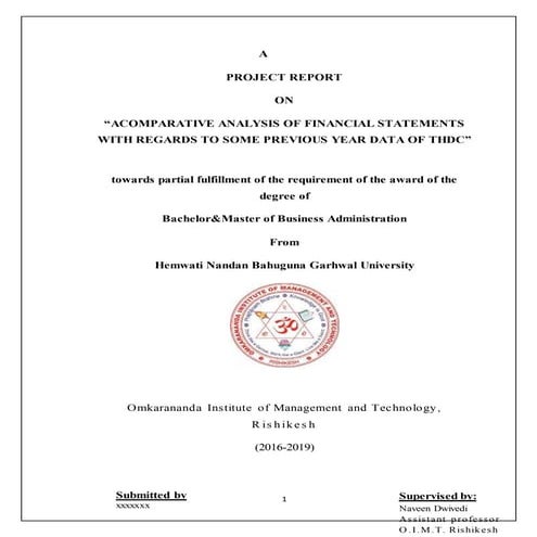 comparative analysis of financial statements | DOCX