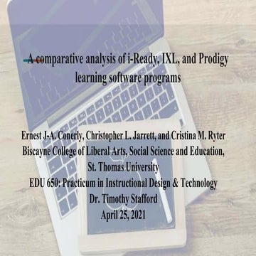 A comparative analysis of i-Ready, IXL, and Prodigy learning software ...
