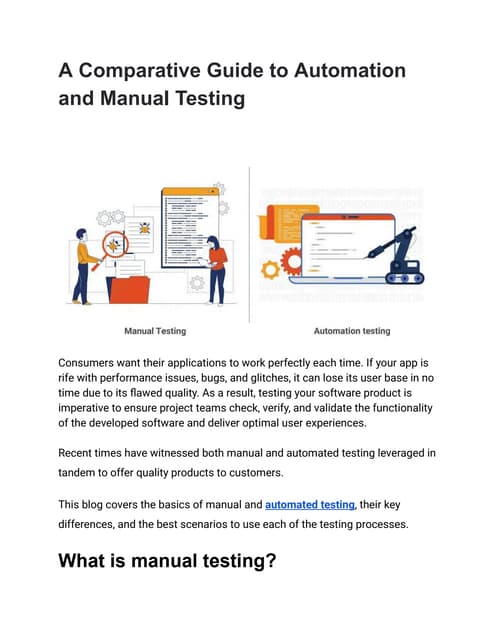 Introduction To Automation Testing Ppt 3375