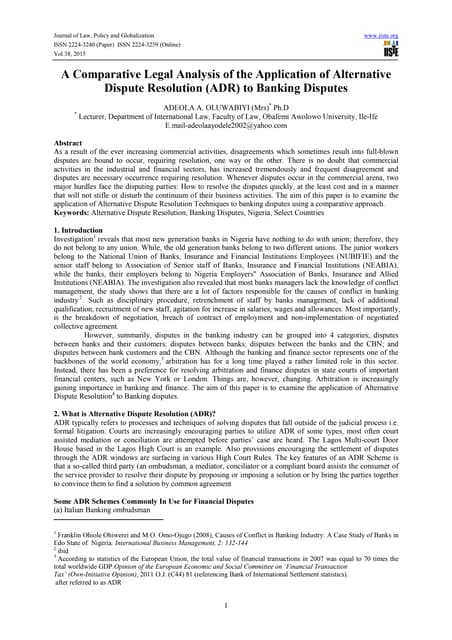 Dispute Resolution Methods | PPT | Legal Services Industry | Industries