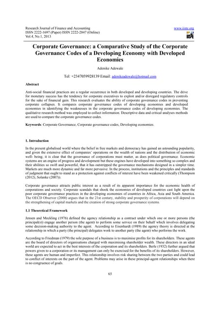 Corporate Governance cover | PPT