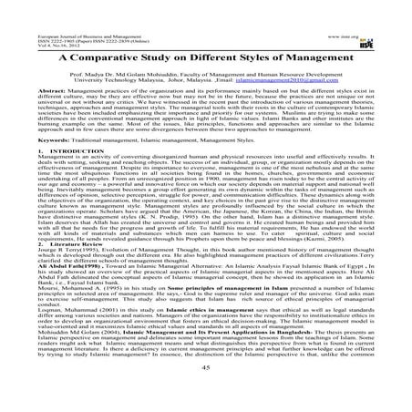 A comparative study on different styles of management | PDF