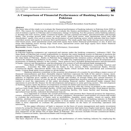 A comparison of financial performance of banking | PDF