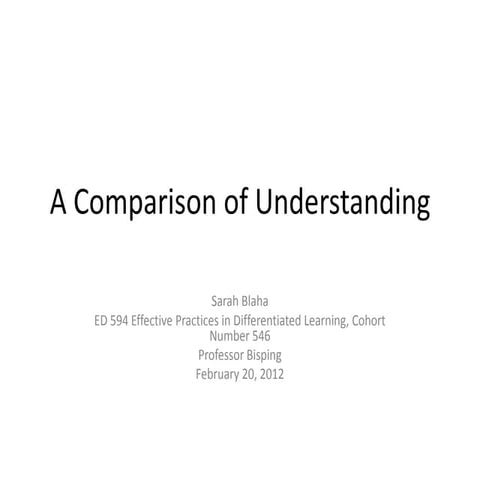 A comparison of understanding power point | PPTX