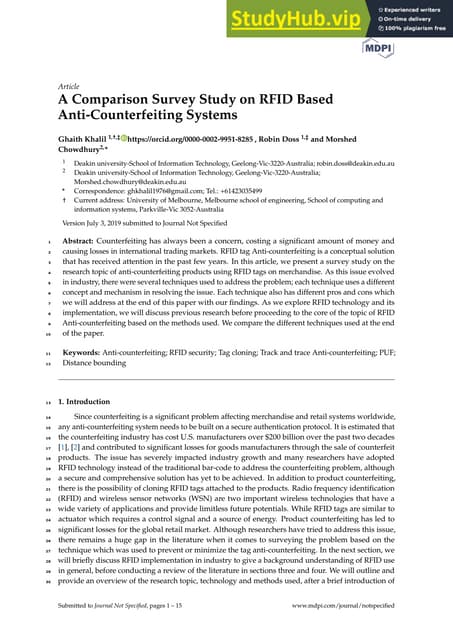 improvement RFID | PDF | Internet of Things | Internet