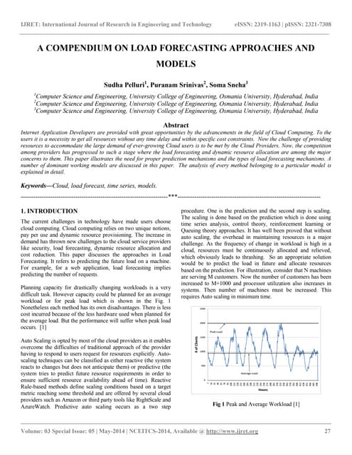 A Compendium On Load Forecasting Approaches And Models Pdf Cloud