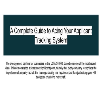 A Complete Guide to Acing Your Applicant Tracking System.pdf | Business ...