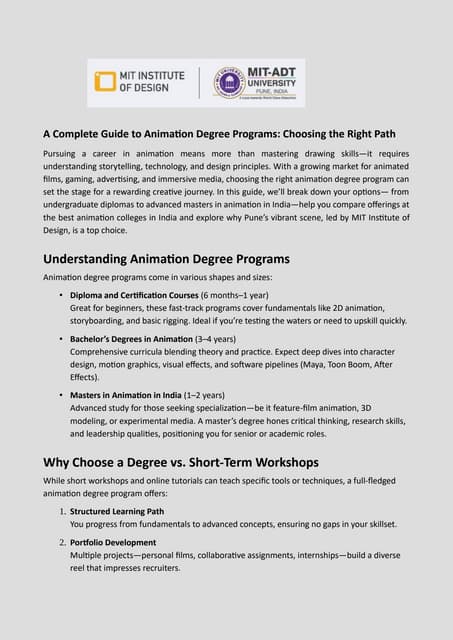 Types of Animation-Degree | PPTX