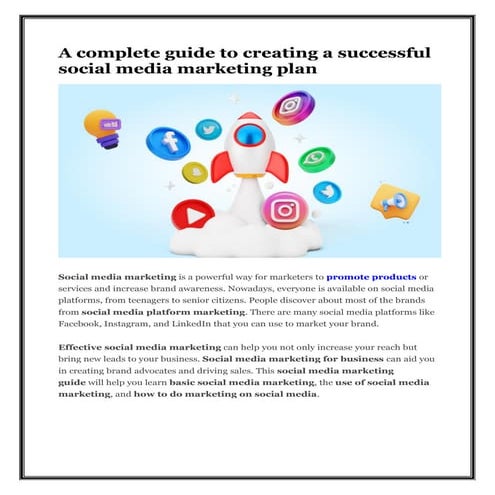 A complete guide to creating a successful social media marketing plan.pdf