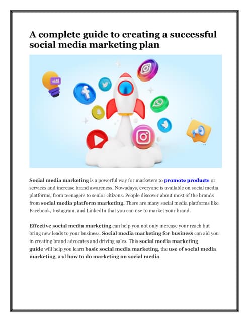 Social Media Marketing (SMM) | PPT