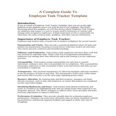 A Complete Guide To Employee Task Tracker.docx
