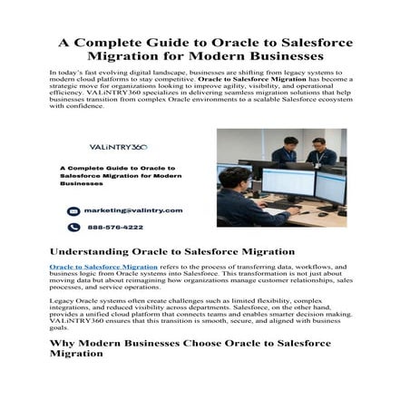 A Complete Guide to Oracle to Salesforce Migration for Modern ...