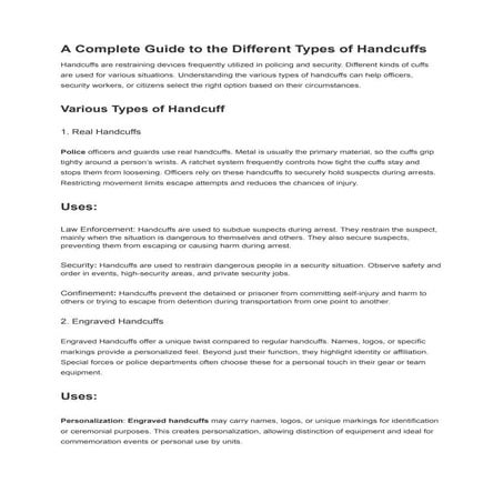 A Complete Guide to the Different Types of Handcuffs (1).pdf
