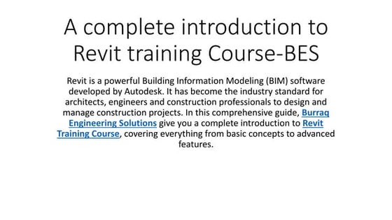 Revit Basic Introduction | PPTX