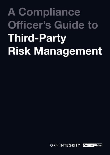 Third Party Risk Management Ppt