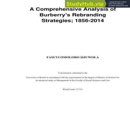 A Comprehensive Analysis Of Burberry S Rebranding Strategies 1854-2014 ...