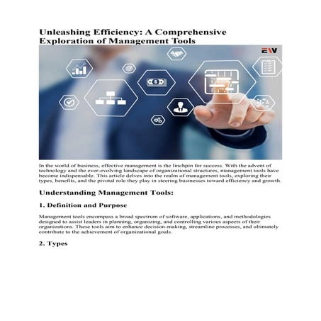 A Comprehensive Exploration of Management Tools | Enterprise Wired | PDF