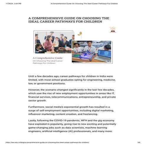 A Comprehensive Guide On Choosing The Ideal Career Pathways For ...