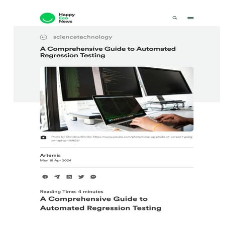 A Comprehensive Guide To Automated Regression Testing 2pdf
