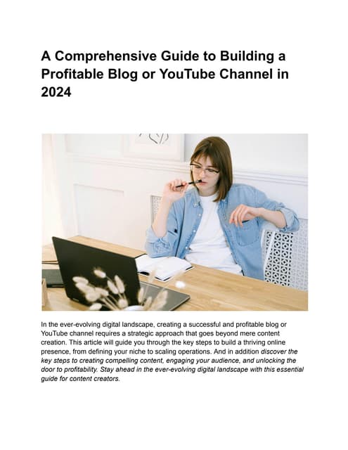 YouTube Mastery, Monetization, and Revenue Checklist | PDF