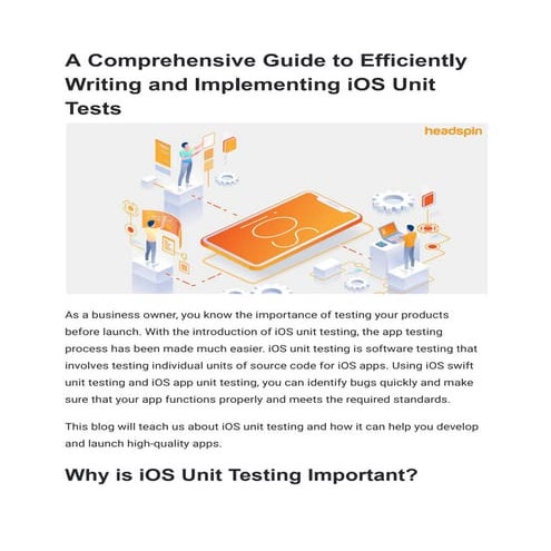 A Comprehensive Guide to Efficiently Writing and Implementing iOS Unit ...
