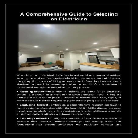 A Comprehensive Guide to Selecting an Electrician | PDF