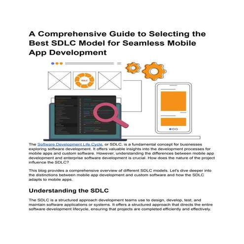 A Comprehensive Guide to Selecting the Best SDLC Model for Seamless ...