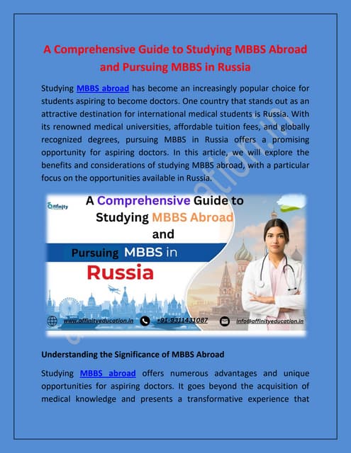 Important Things to Consider While Choosing A University to Study MBBS ...