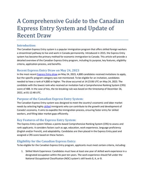 Express Entry Step for Canada Immigration.pptx