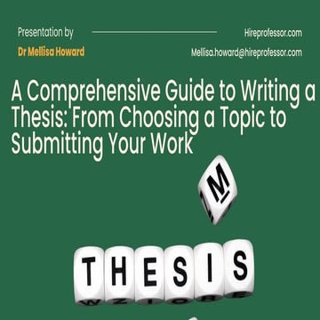 A Comprehensive Guide to Writing a Thesis From Choosing a Topic to ...
