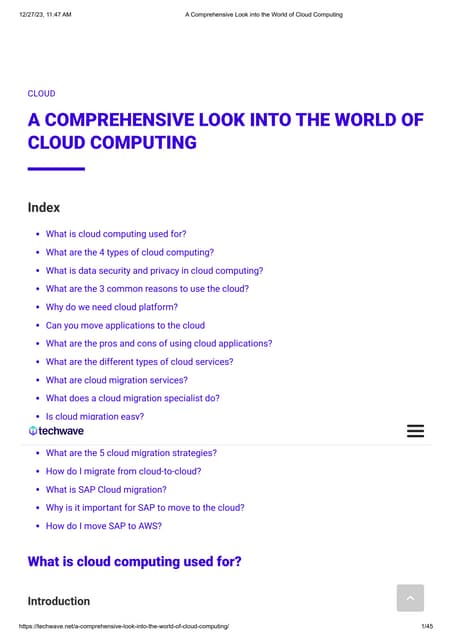 Cloud computing for Teachers and Students | PDF | Cloud Computing ...