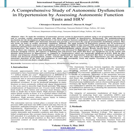 A comprehensive study of autonomic dysfunction | PDF