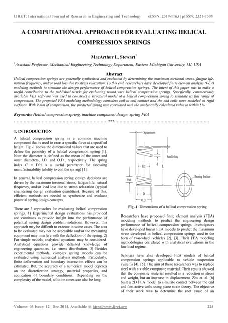 Design of helical spring against static loading | PPTX | Physics | Science