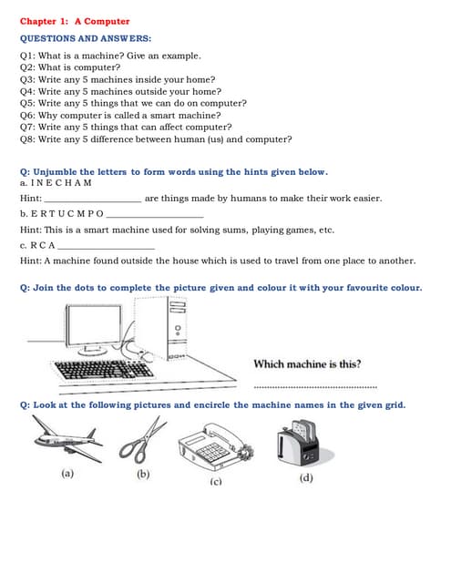 Beginning computer basics exercise | PDF