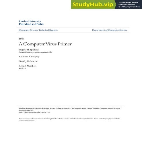 A Computer Virus Primer | PDF