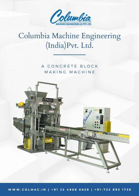 CONCRETE MACHINERY | Columbia Machine Engineering | SPM 20 | PPT