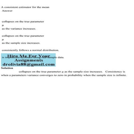 A consistent estimator for the mean Answer collapses on the .pdf