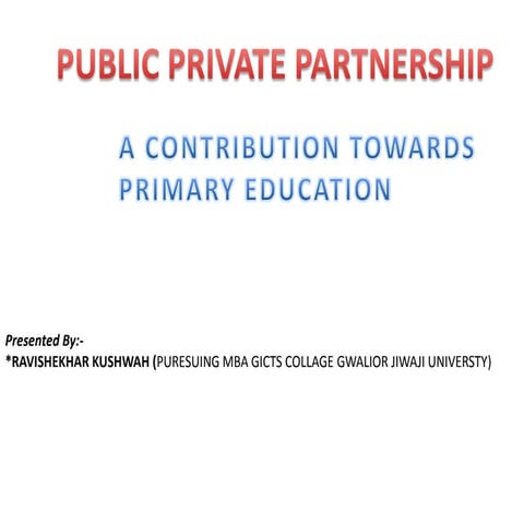 A contribution towards primary education | PPT